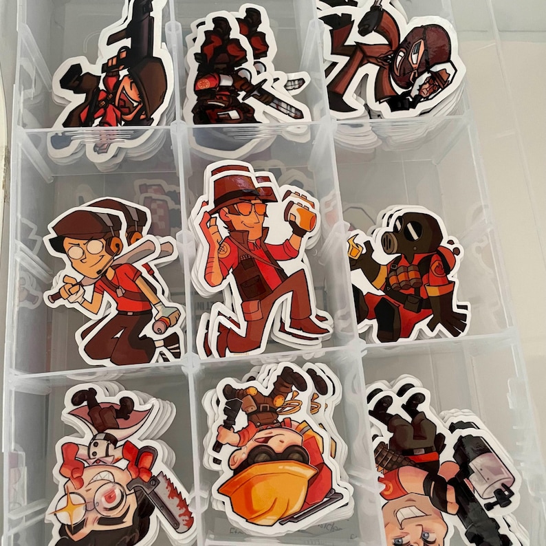 TF2 Team Stickers - Etsy