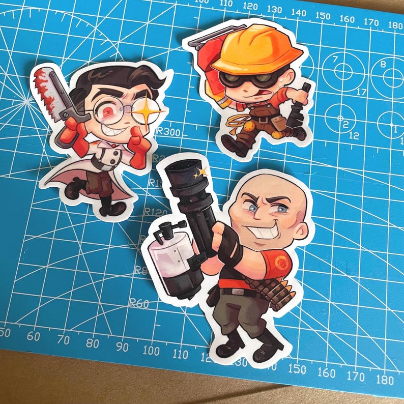 TF2 Team Stickers - Etsy