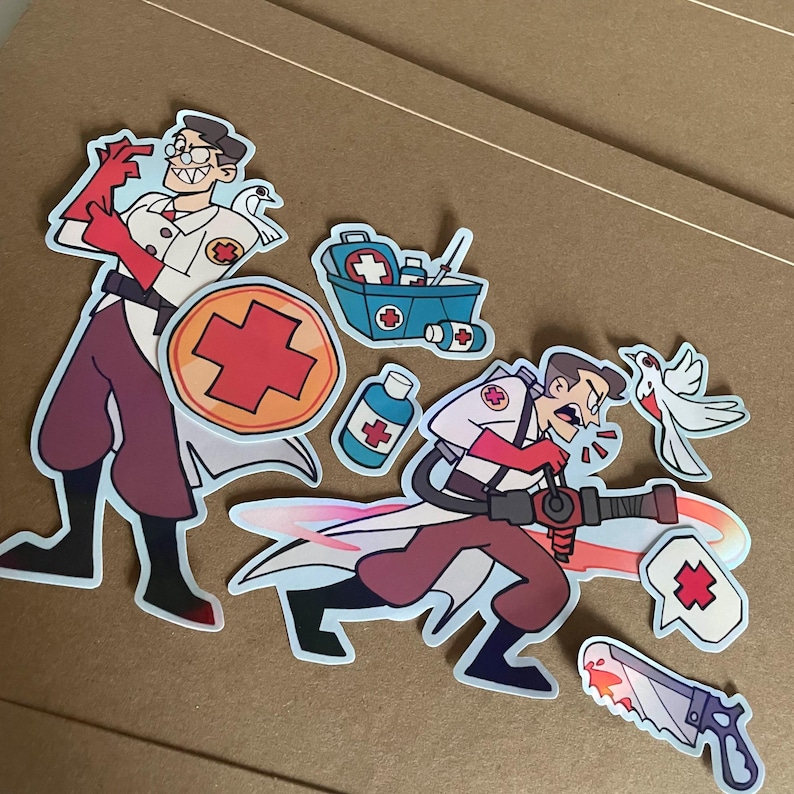 TF2 - Medic Sticker Pack - Etsy