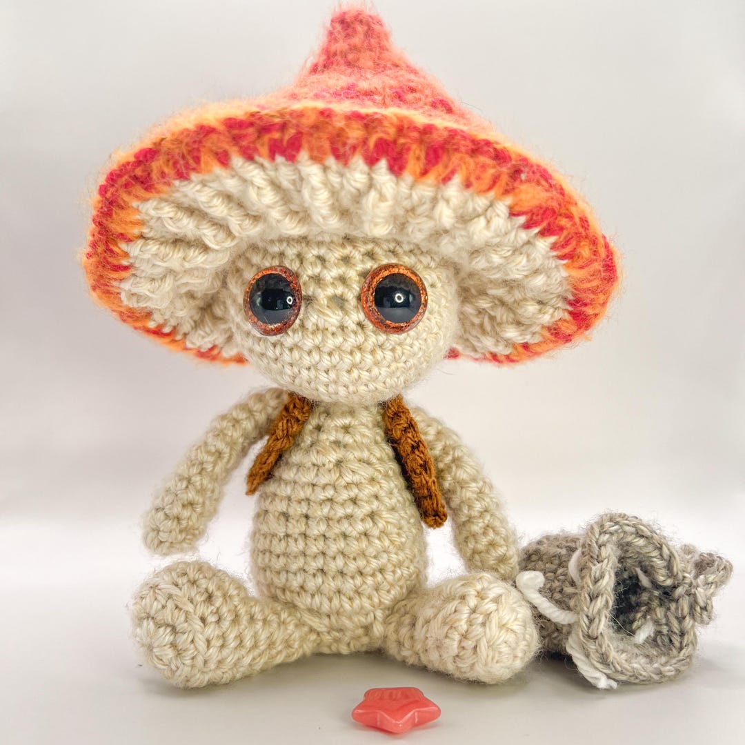 Red and Orange Mushroom Impkin Stuffie - Etsy