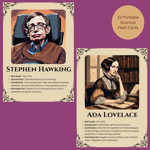 Printable Scientist Flash Cards | 15 Famous Scientists | Educational ...