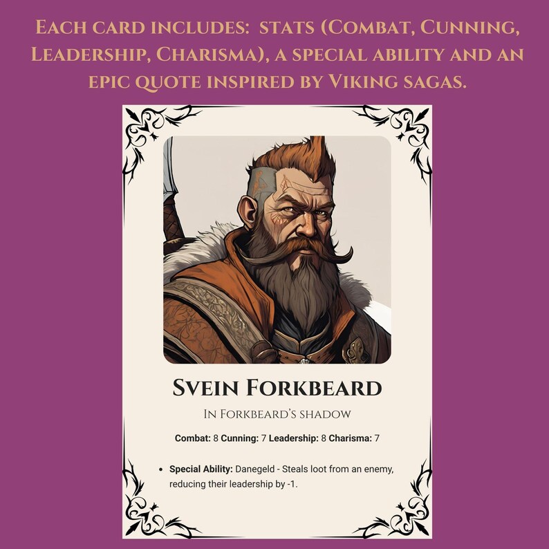Norse Mythology Trading Card Game: Viking Kings Deck (digital Download ...