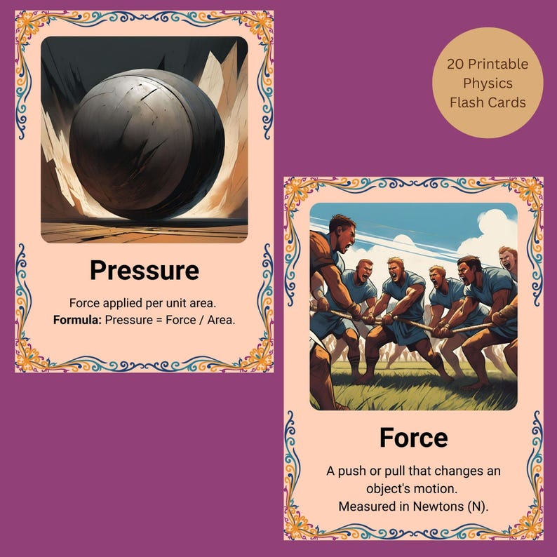 Physics Flash Cards: STEM Study Set (digital Download) - Etsy