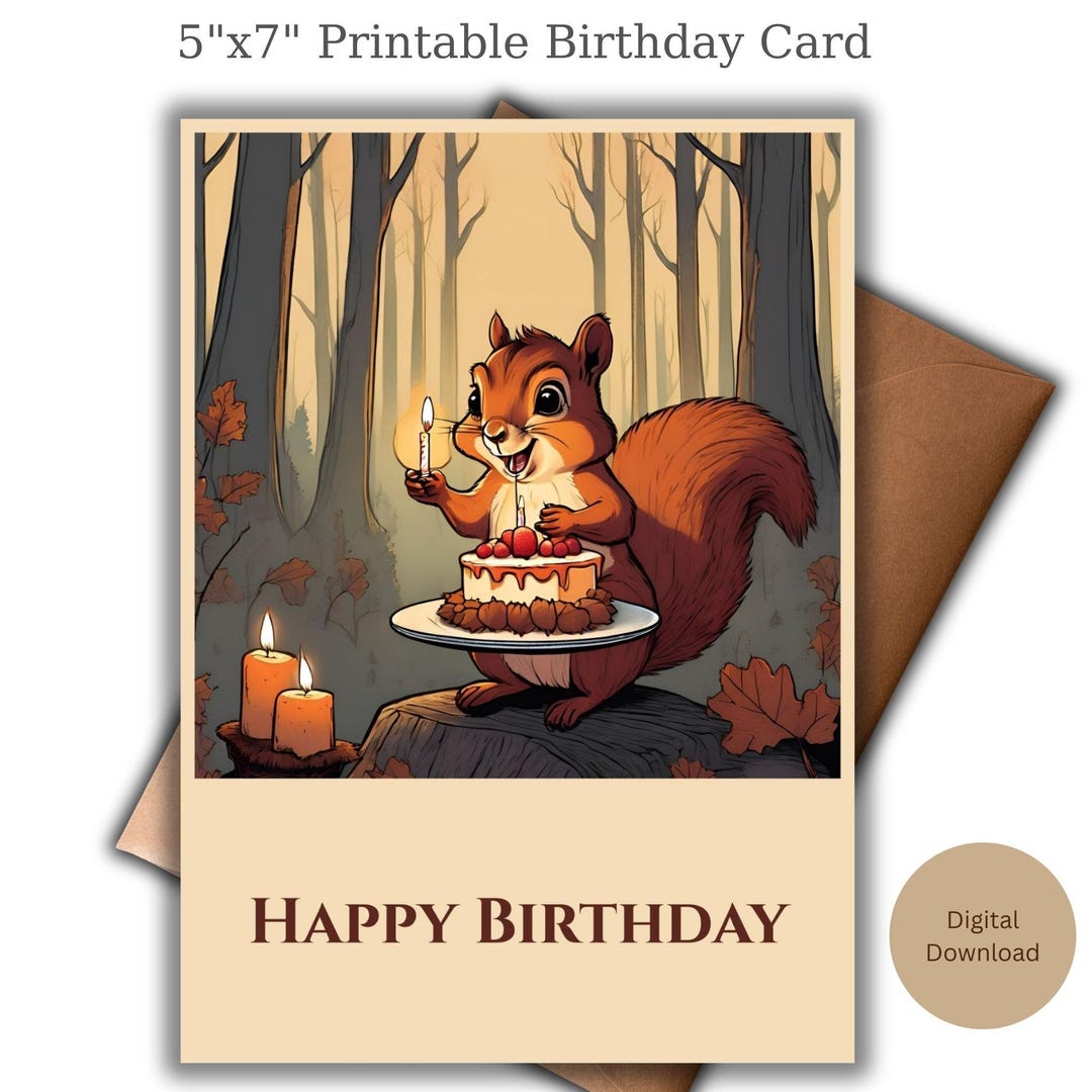 Printable Birthday Card | Digital Download | Cute & Fun Birthday Card ...