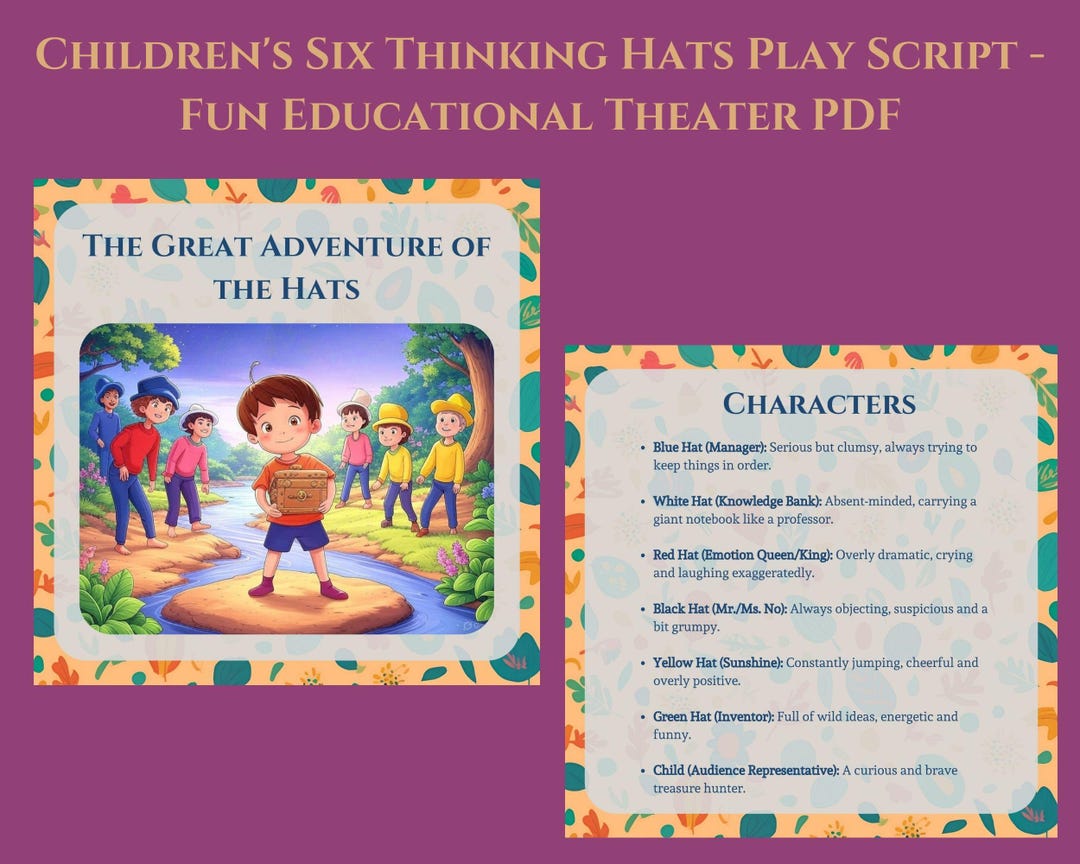Children's Drama | Theatre PDF Script | Children's Six Thinking Hats ...