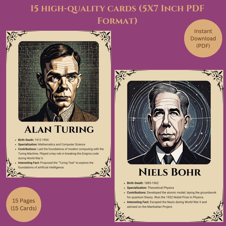 Printable Scientist Flash Cards | 15 Famous Scientists | Educational ...