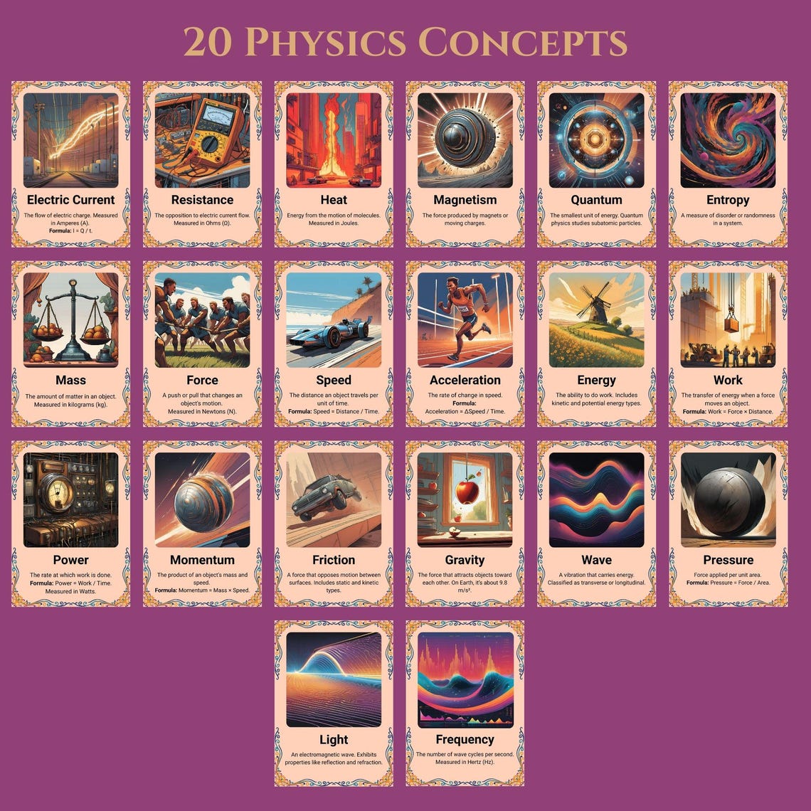 Physics Flash Cards: STEM Study Set (digital Download) - Etsy