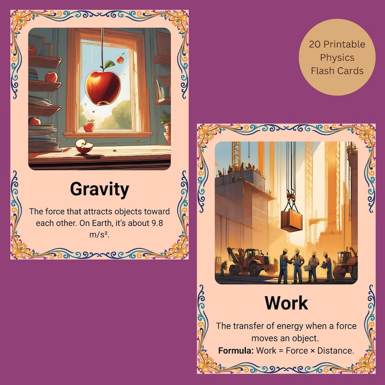 Physics Flash Cards: STEM Study Set (digital Download) - Etsy