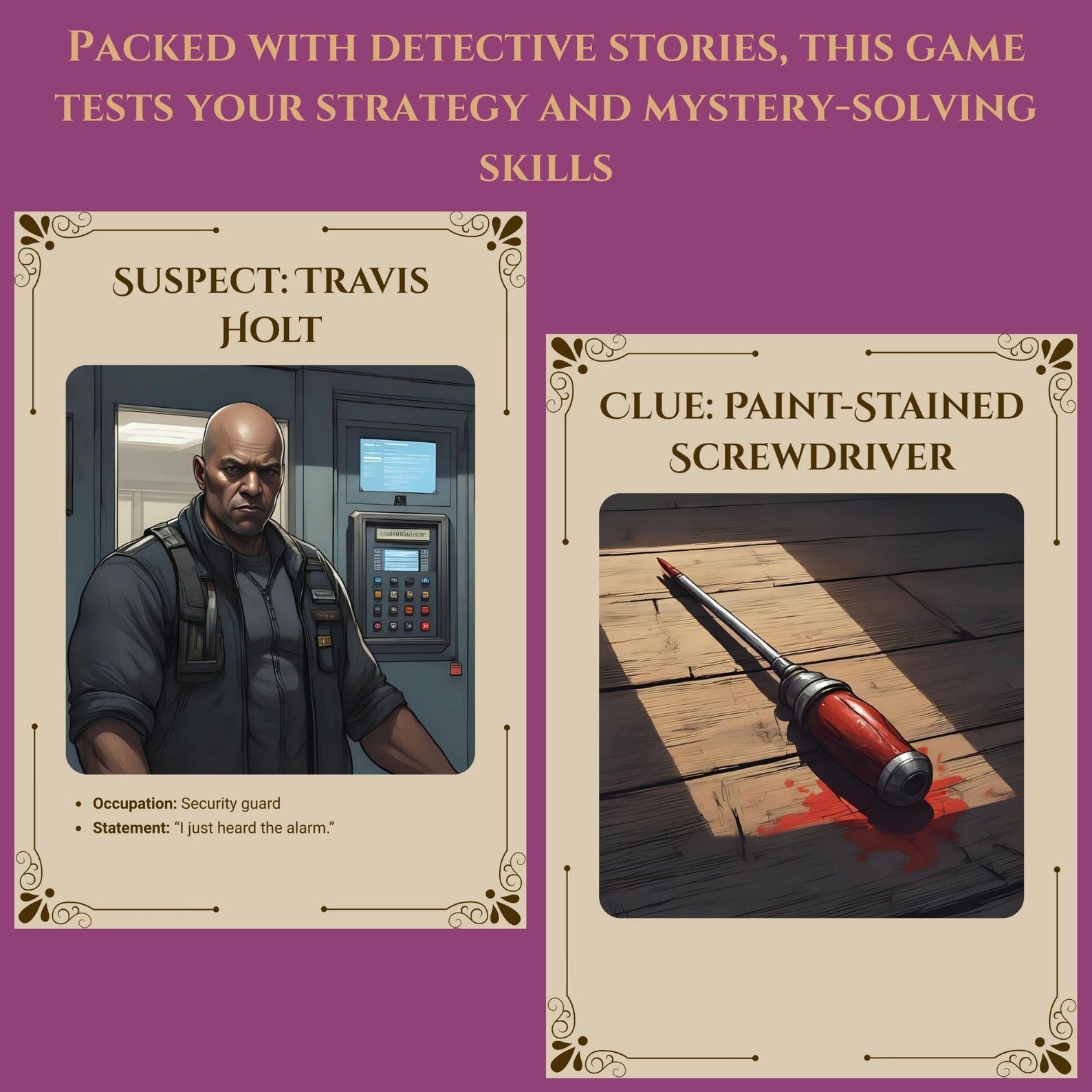Detective Card Game Set: Printable Mystery Whodunit (digital PDF) - Etsy