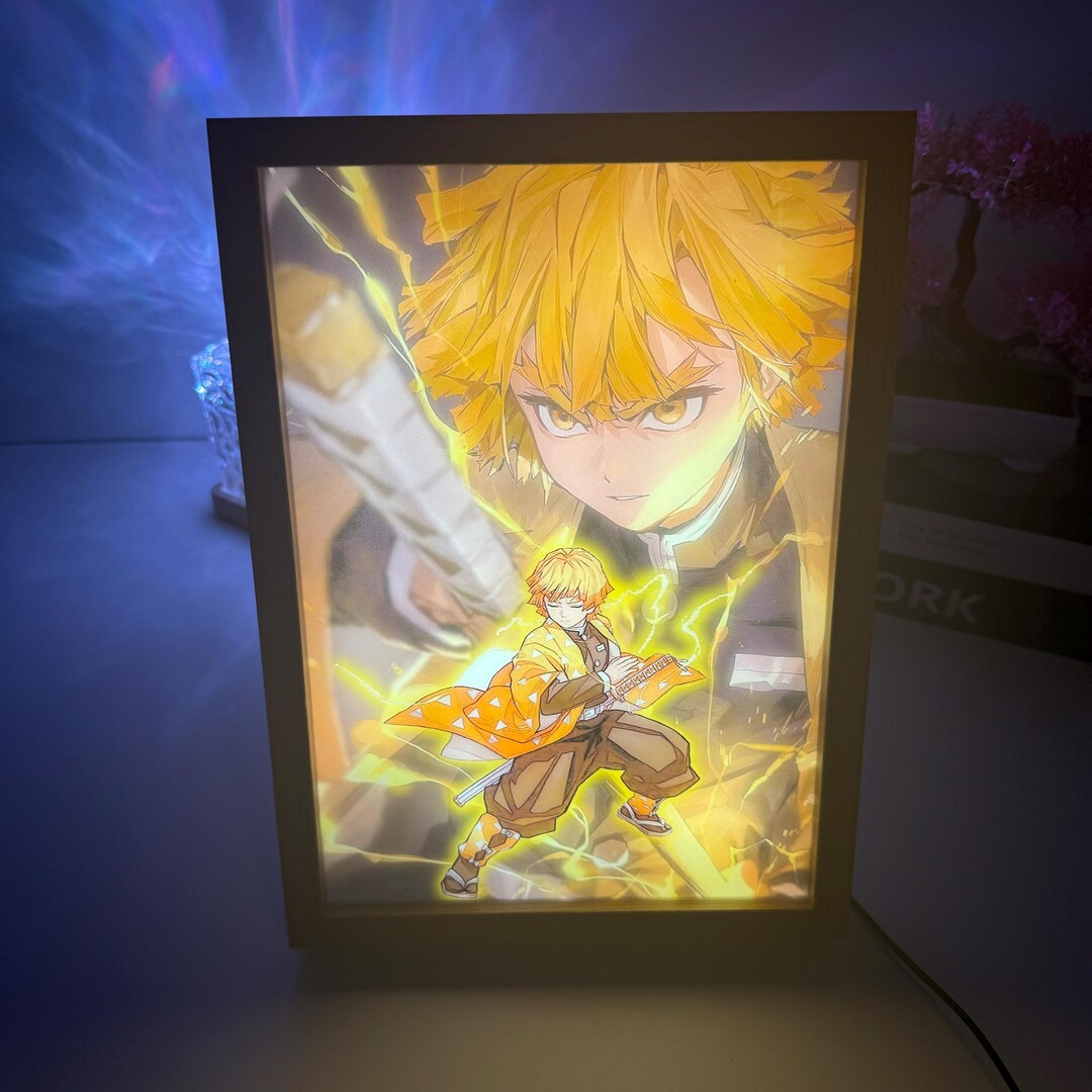 Light Frame Zenitsu Agatsuma - Demon Slayer / Anime Poster / Zenitsu ...