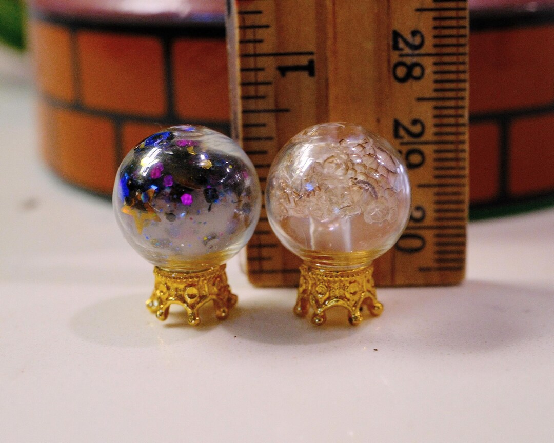 Miniature Crystal Ball With Gold Stand – 1:12 Scale Fortune Teller ...
