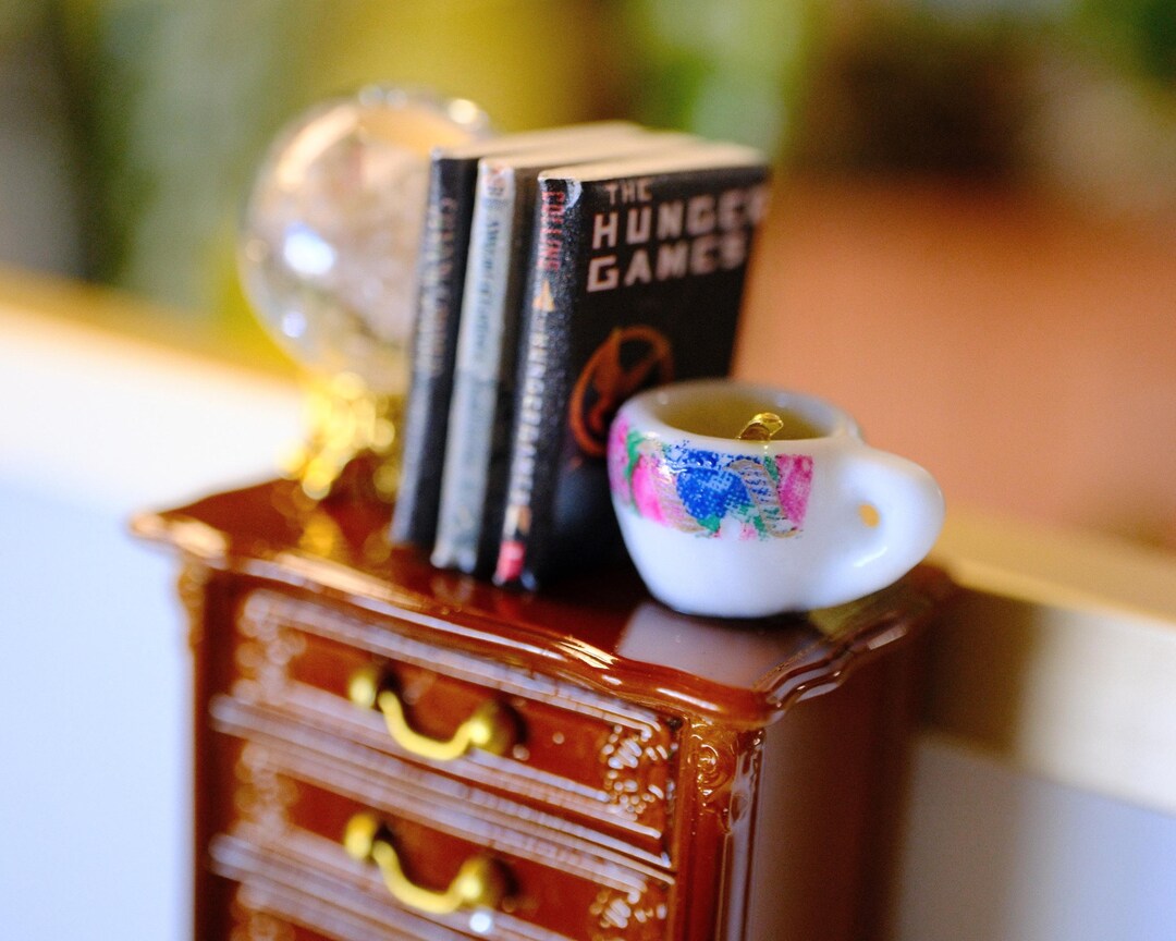 Miniature Dark Academia Nightstand Fridge Magnet – Hunger Games Book ...