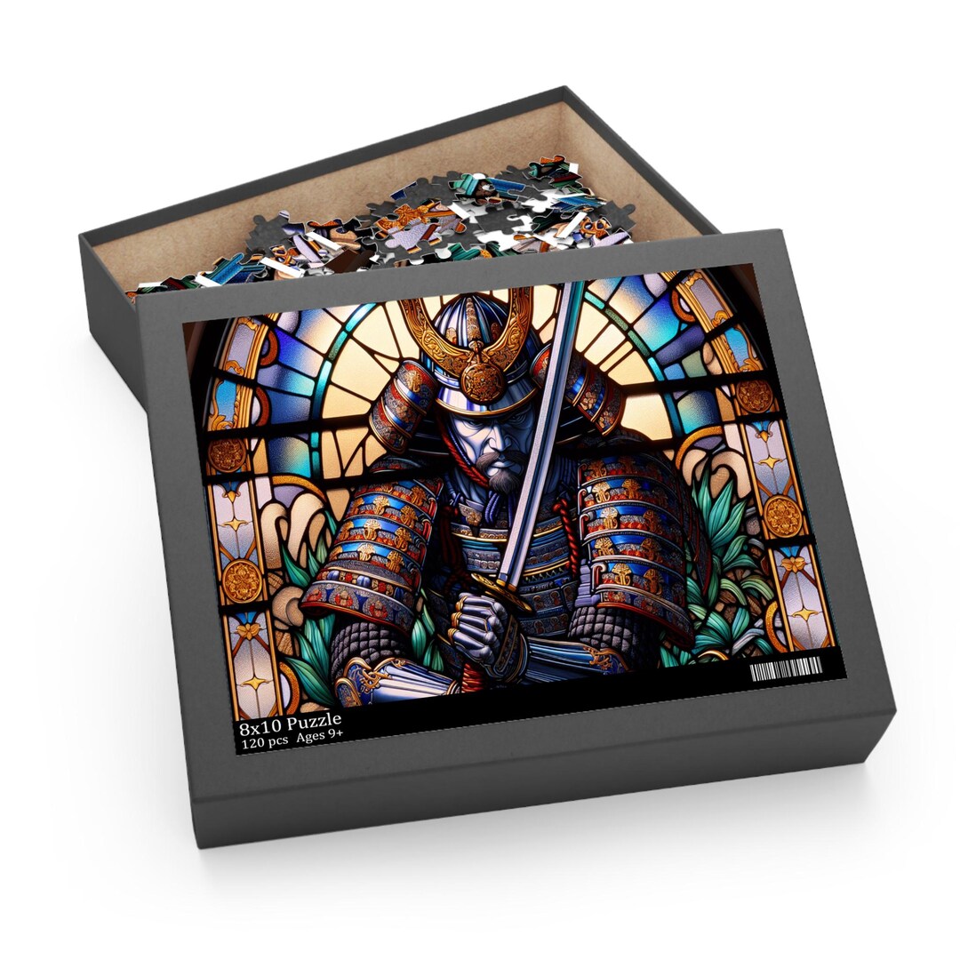 Samurai Stained Glass Puzzle 120, 252, 500-piece - Etsy
