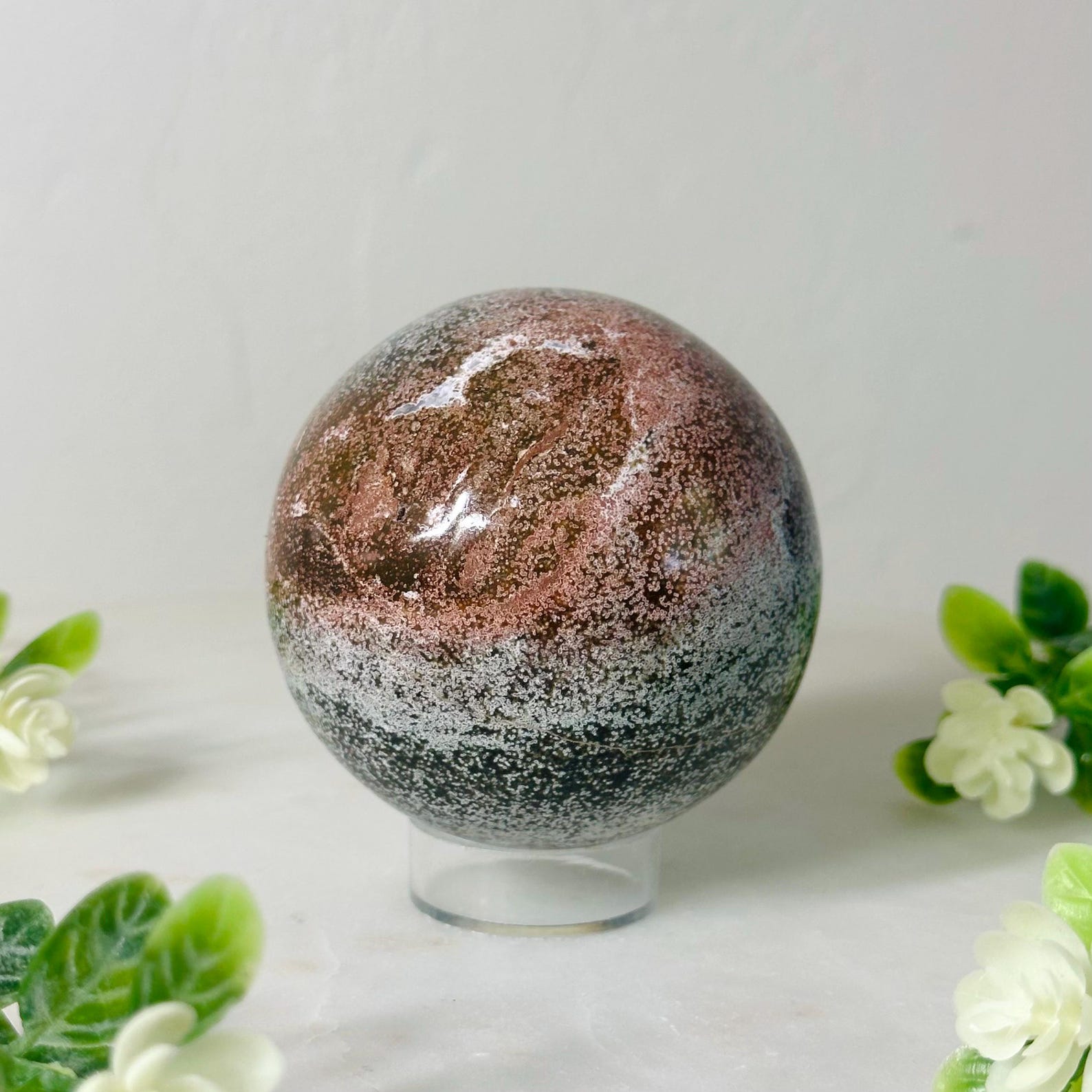 Polychrome Jasper Sphere | Protective & Grounding Crystal - Etsy