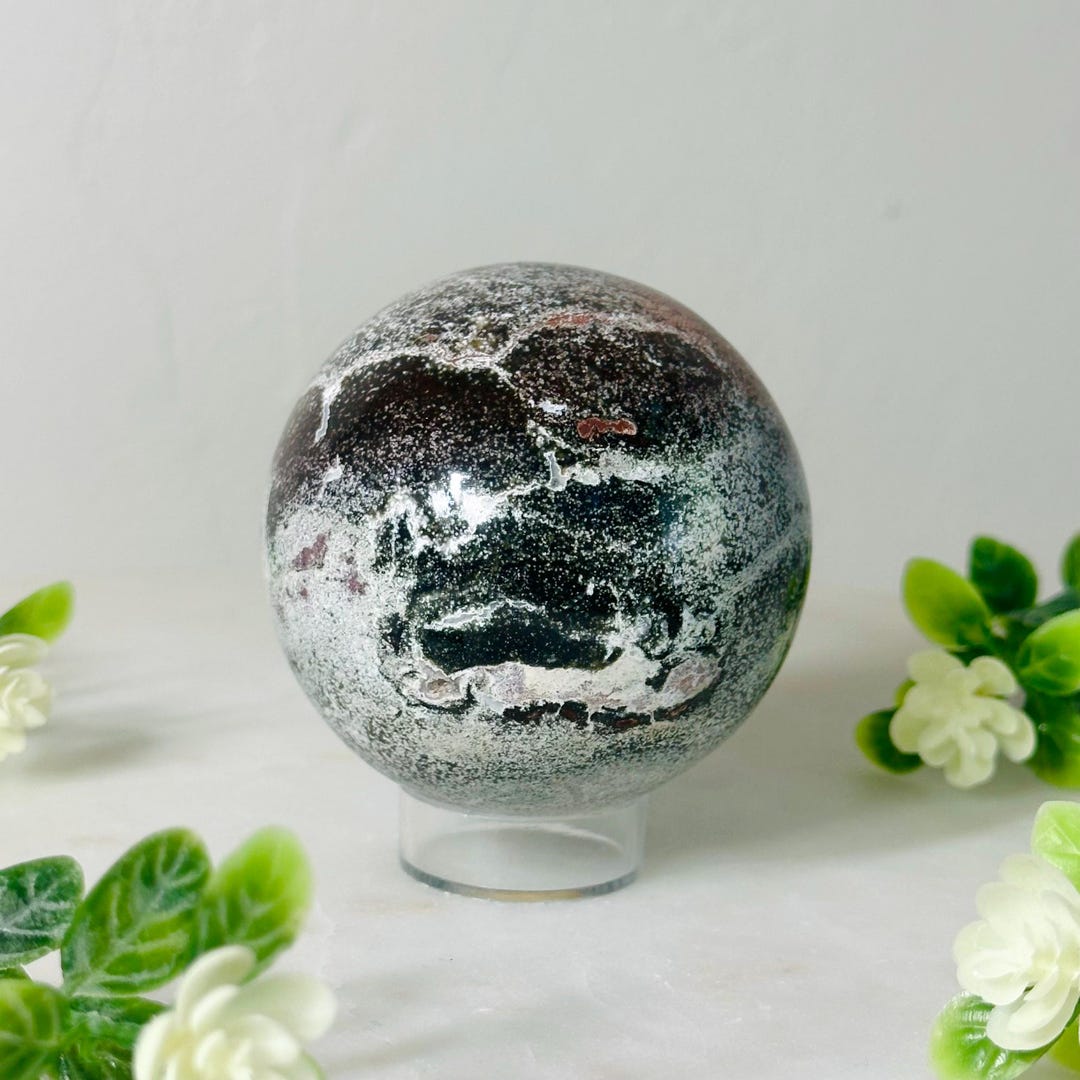 Polychrome Jasper Sphere | Protective & Grounding Crystal - Etsy