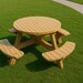 Round Picnic Table DIY Plans – Digital Woodworking Blueprint - Etsy