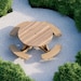 Round Picnic Table DIY Plans – Digital Woodworking Blueprint - Etsy