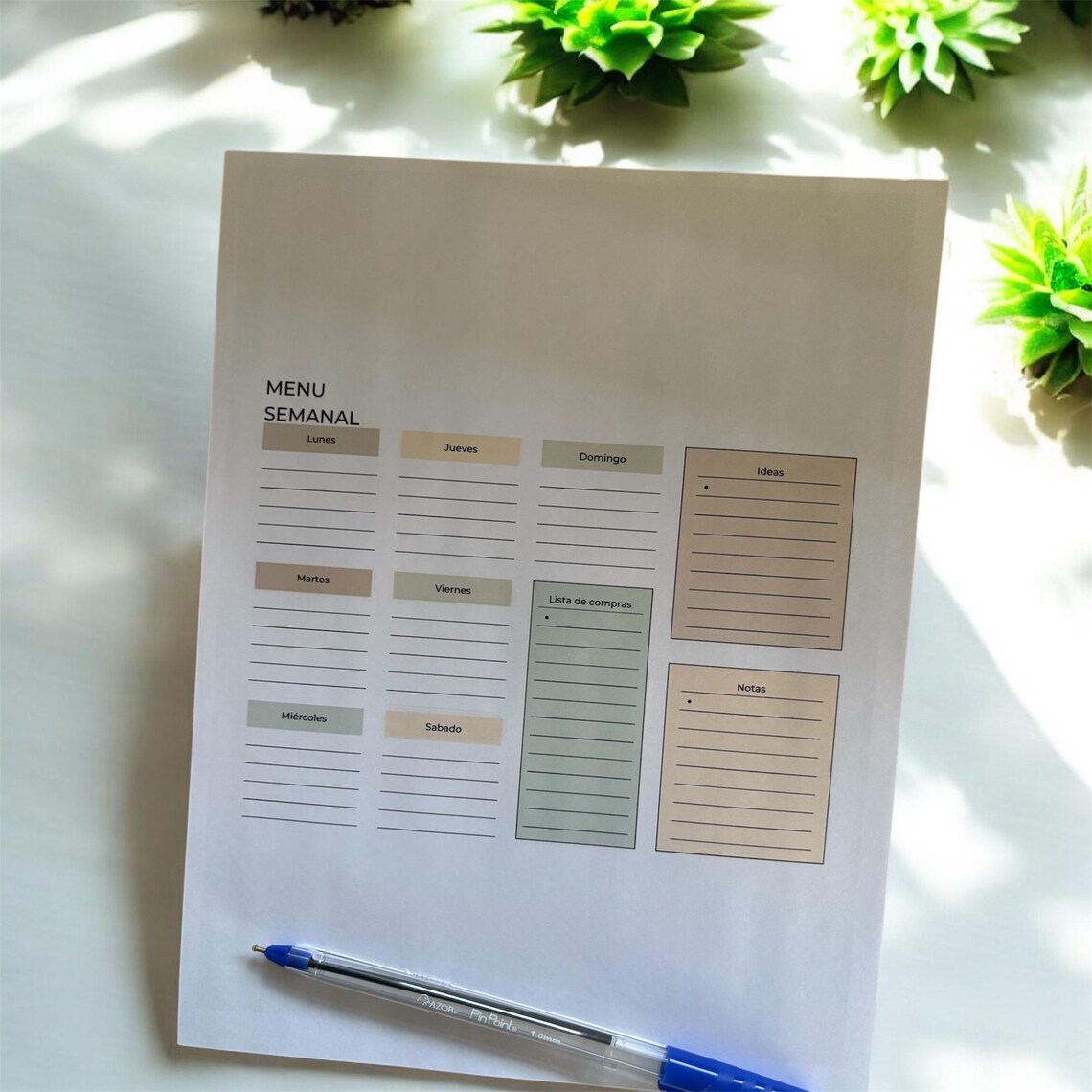 Spanish Weekly Meal Planner - Etsy