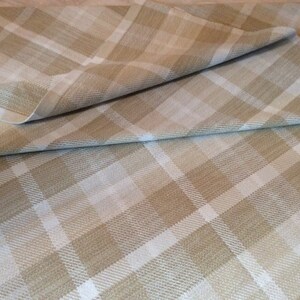 Hand Woven Neutral Wool Rug 9 X 12, Beige Plaid Grid Large Woven Wool ...