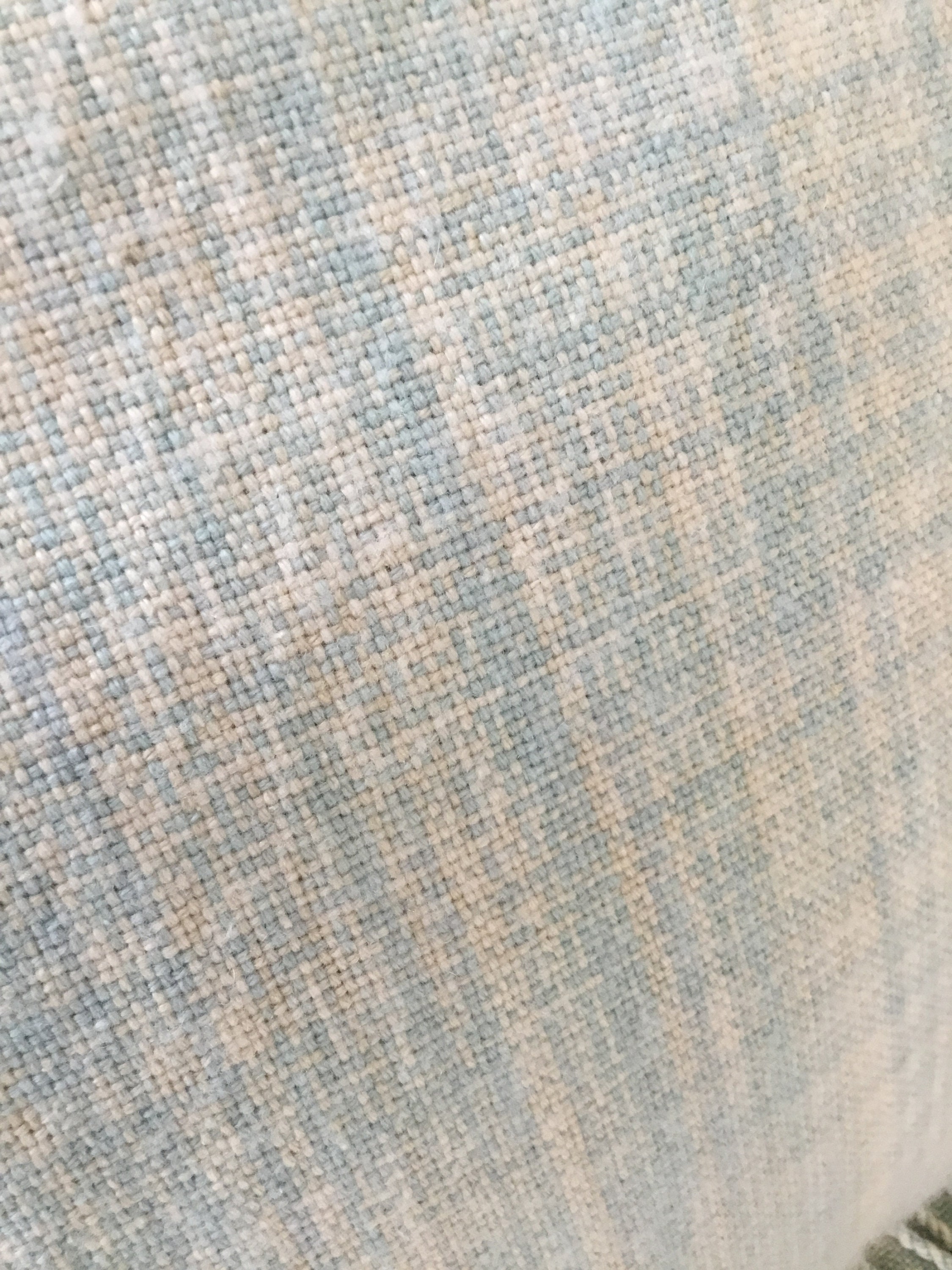 Cashmere Silk Hand Dyed Ikat Effect Shawl, Hand Woven Blue White ...