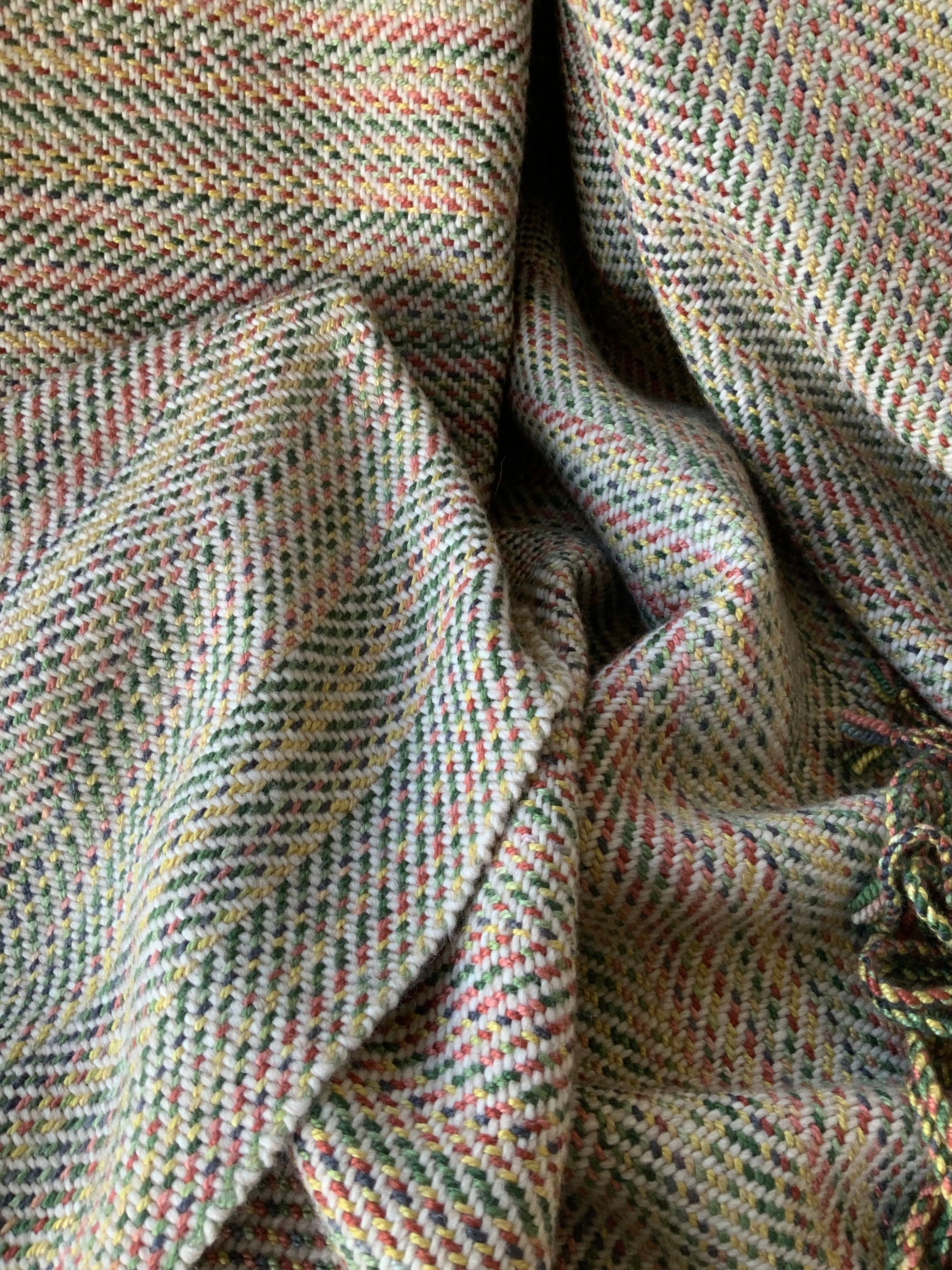 Handwoven Hand Dyed Silk Merino Alpaca Throw in Herringbone, Hand Dyed ...