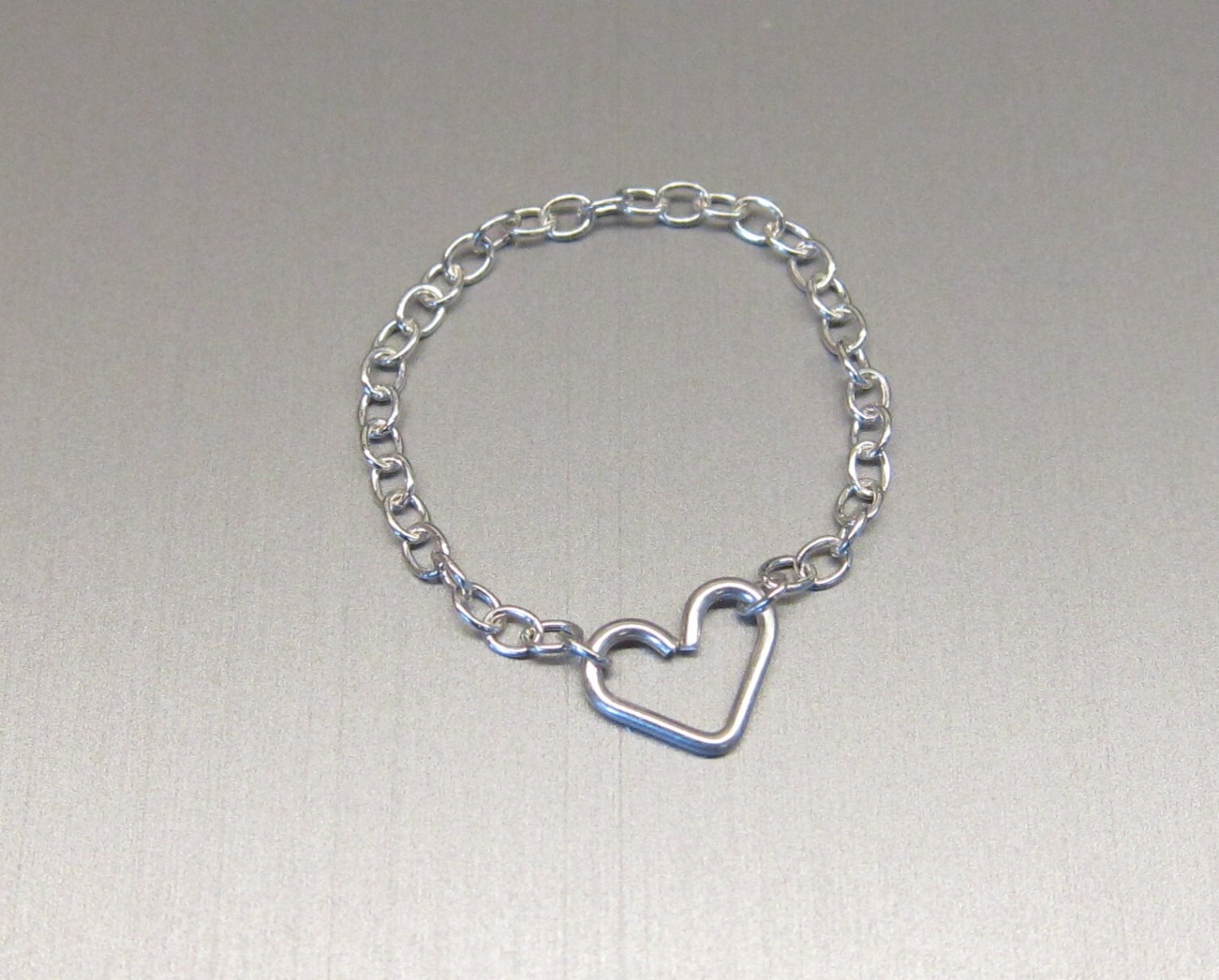 Heart Chain Ring-chain Heart Ring-heart Jewelry-best Friend Ring ...