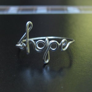 Personalized Word Ring-wire Hope Ring-simple Best Friend Ring-wire ...
