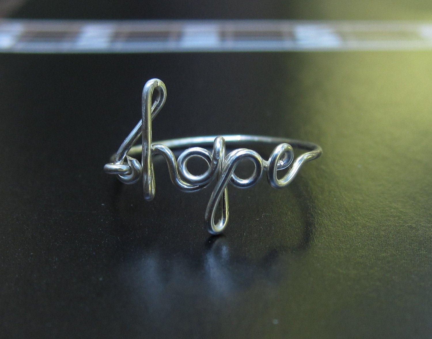 Personalized Word Ring-wire Hope Ring-simple Best Friend | Etsy