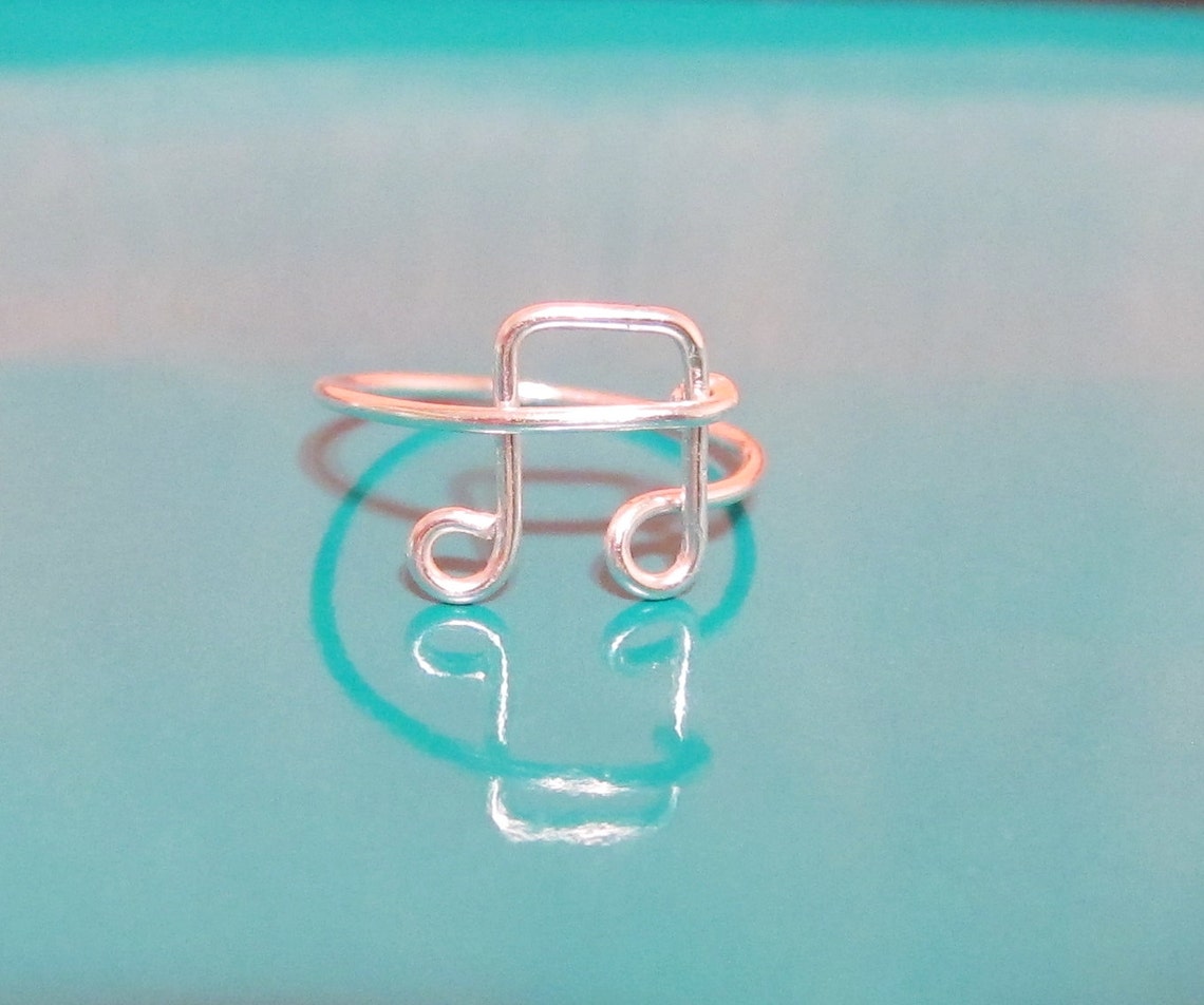 Dainty Music Note Ring-simple Wire Music Ring-music Note Jewelry-best ...