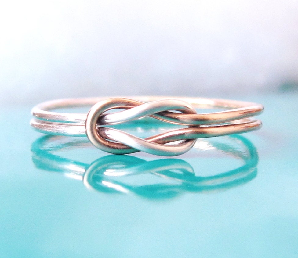 Two Tone Double Knot Ring-best Friend Ring-hug Infinity Ring-tie the ...