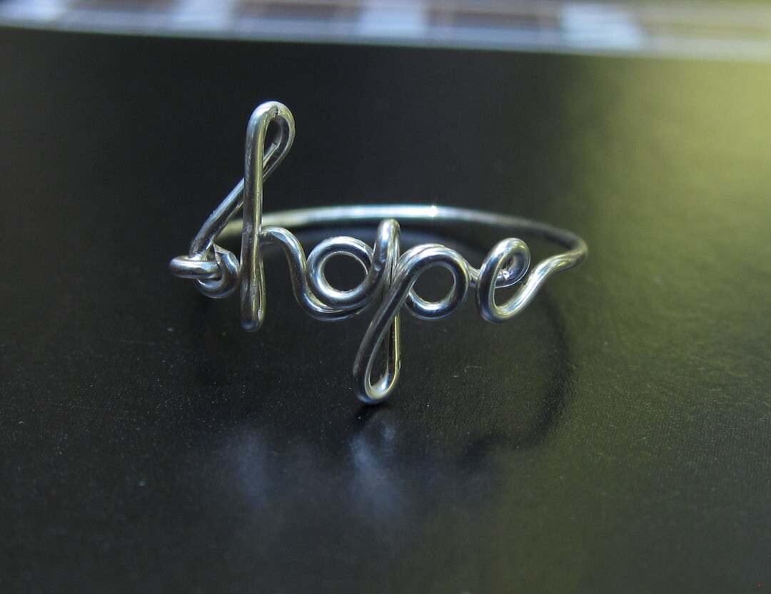 Personalized Word Ring-wire Hope Ring-simple Best Friend Ring-wire ...