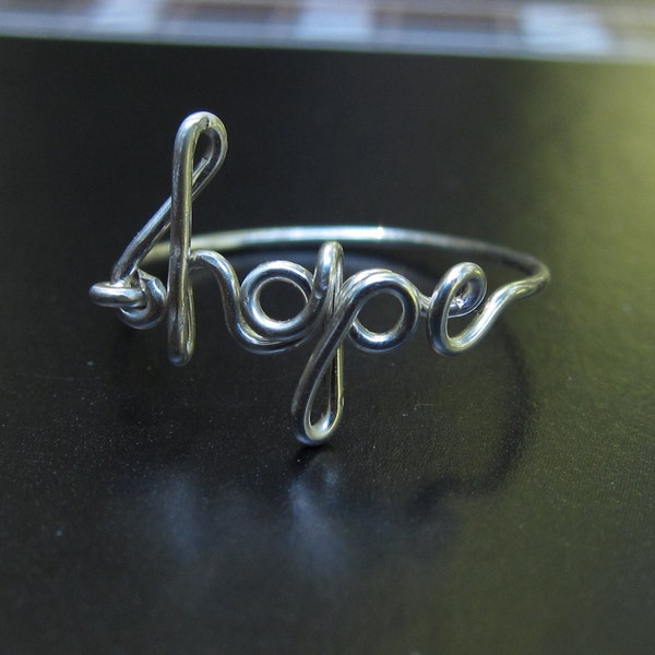 Wire Word Ring - Etsy