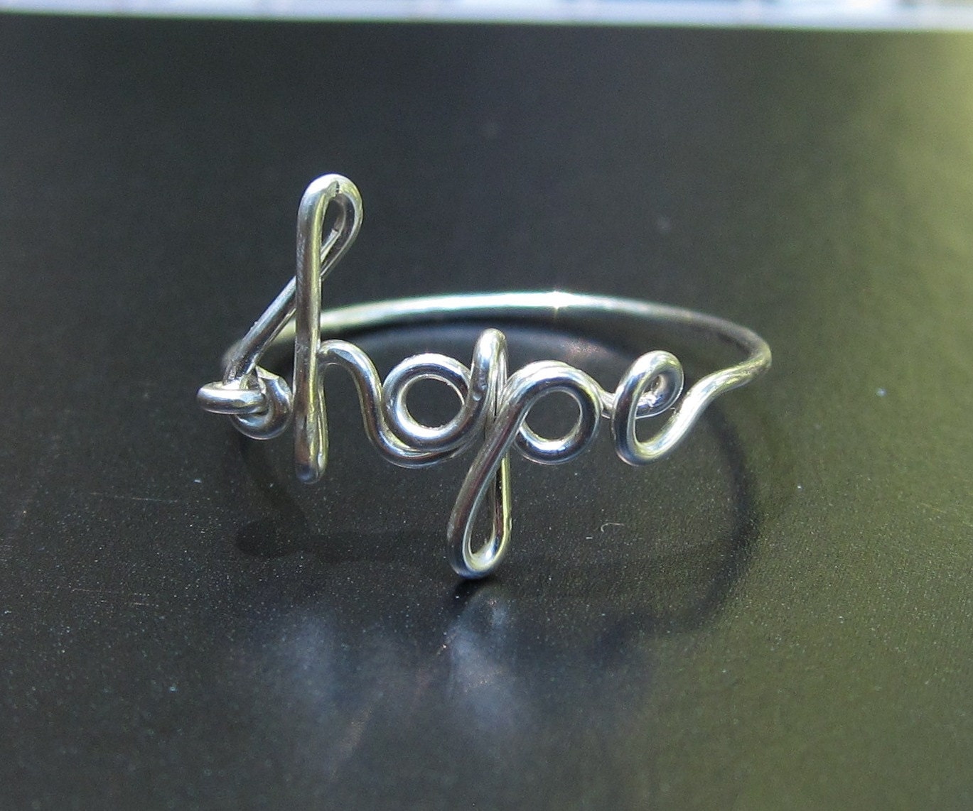 Personalized Word Ring-wire Hope Ring-simple Best Friend | Etsy
