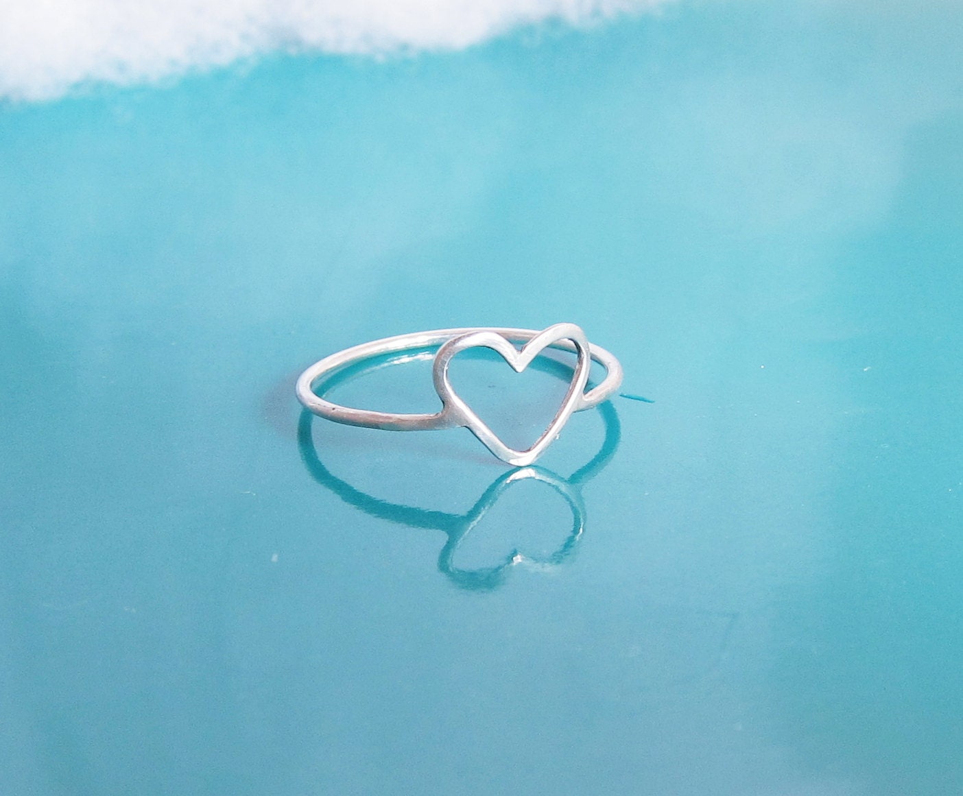 Simple Heart Ring-dainty Heart Jewelry-best Friend Ring-best Friend ...