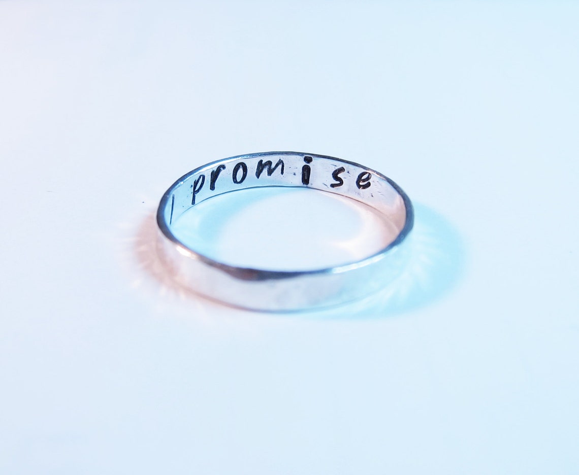 Engraved Ring-Sterling Silver-Best Friend Ring-Personalized | Etsy