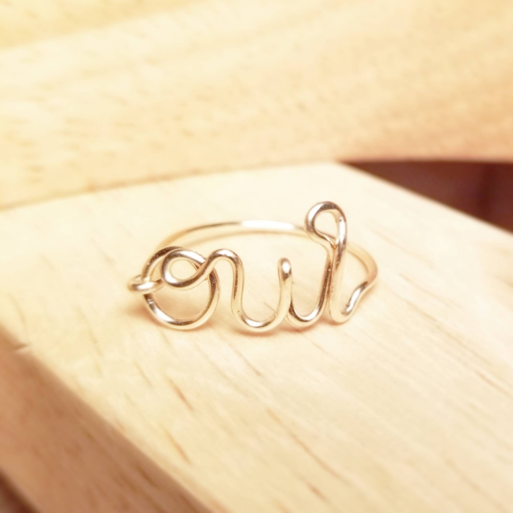 Personalized Word Ring-wire Hope Ring-simple Best Friend | Etsy