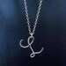 Wire Cursive Initial Necklace-initial Necklace-cursive Monogram Jewelry ...