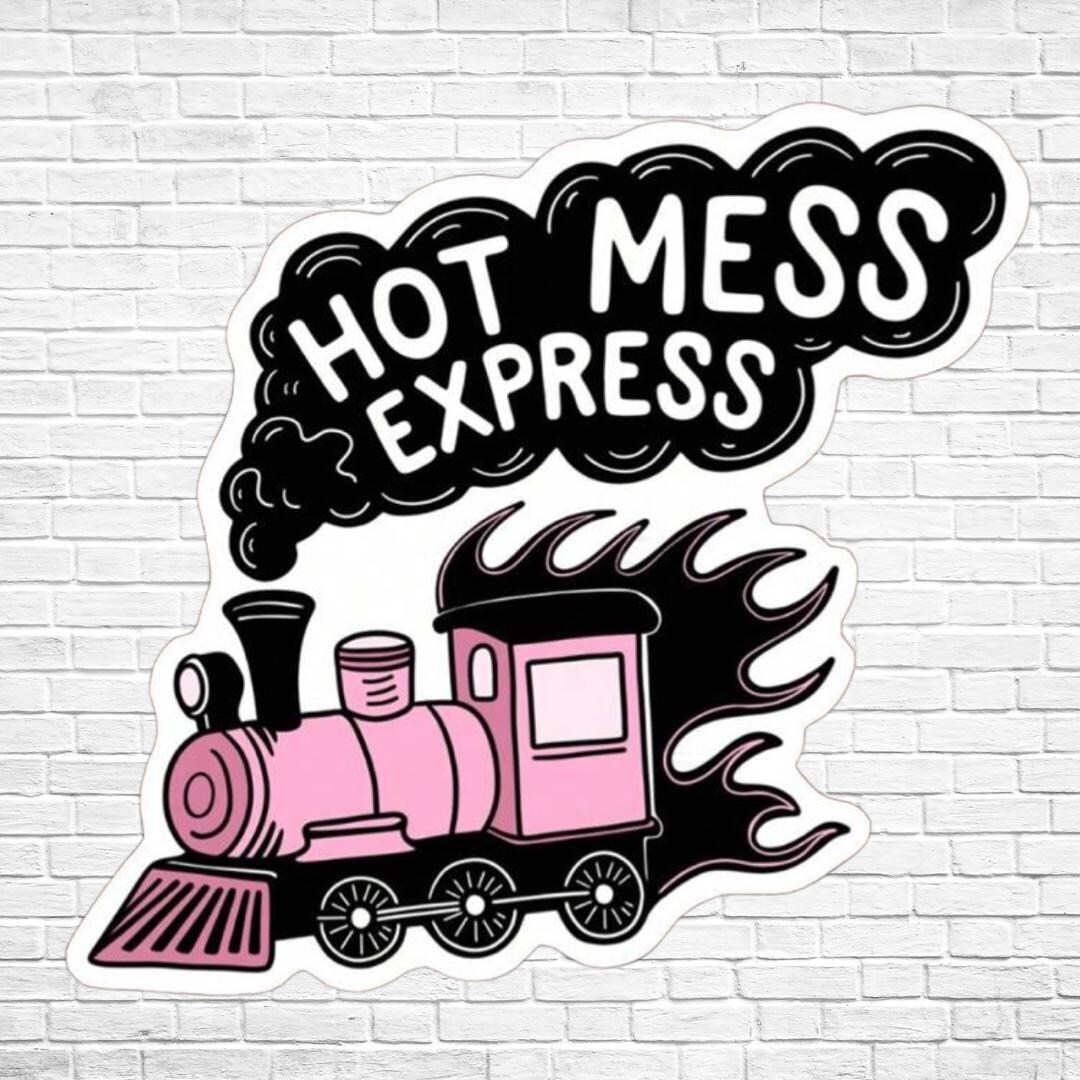 Hot Mess Express – Cute Pink Aesthetic Vinyl Decal - Etsy