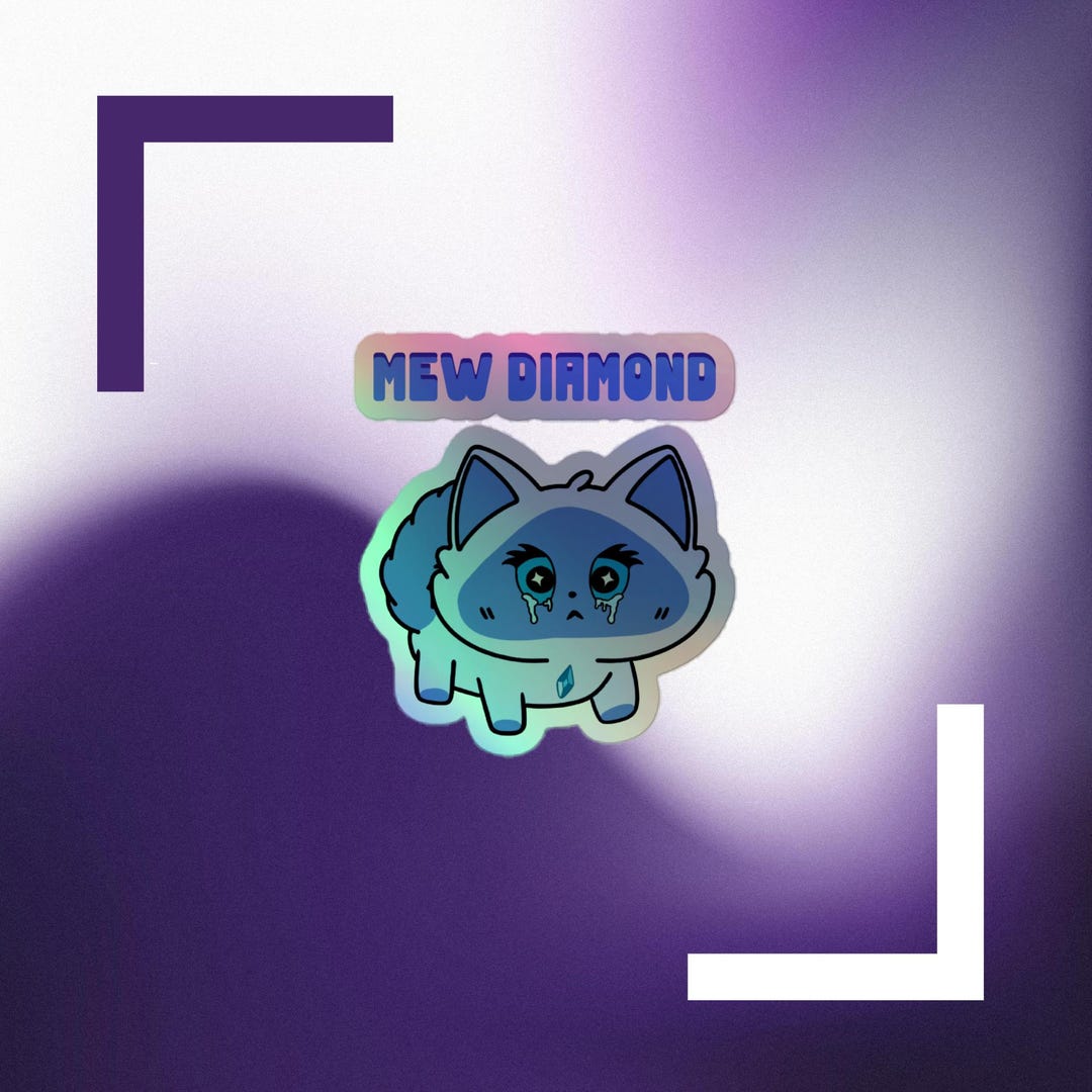 Steven Universe Blue Diamond Cat Holographic Stickers – Shimmering ...