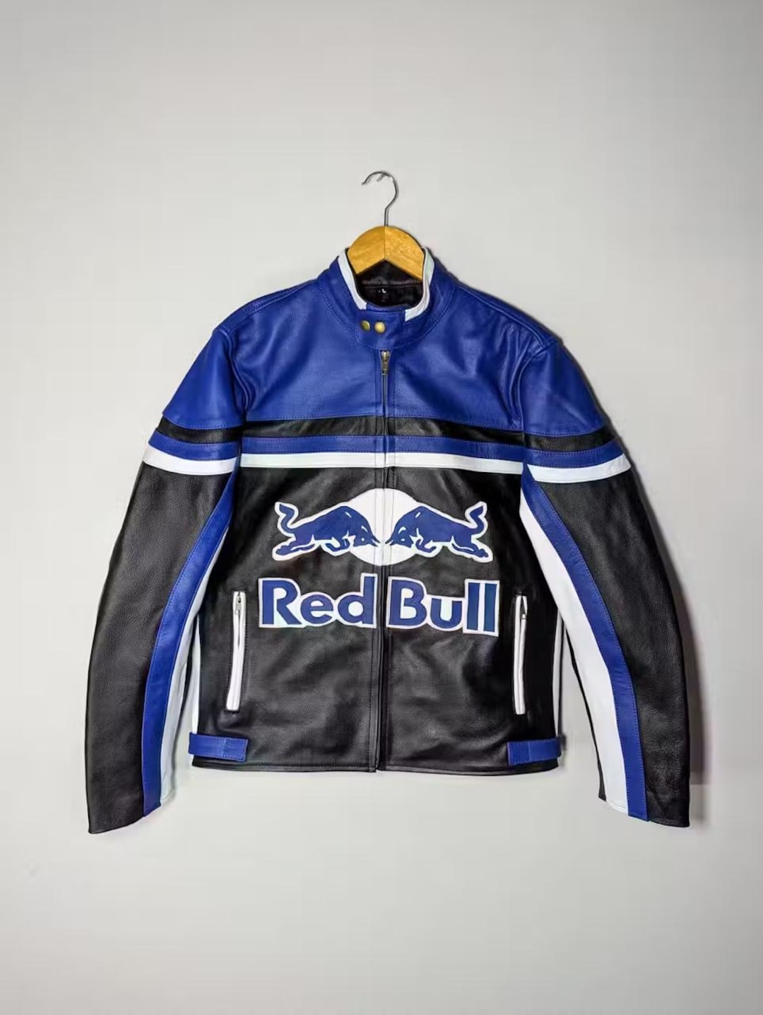 Handmade Red Bull Racing Leather Jacket, Biker Riding Jacket, Motogp ...