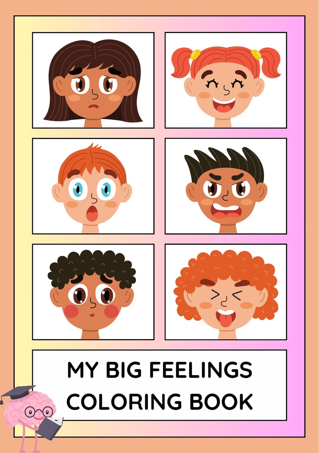 My Big Feelings Coloring Book K-4 - Etsy