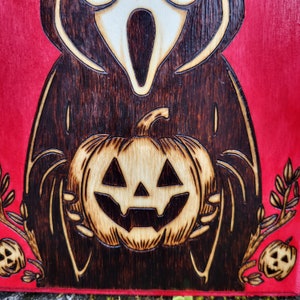 Hand Wood Burned Scream Wall Hanging. Horror. Scary Movie. Halloween ...