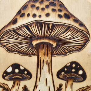 Made to Order. Hand Wood Burned Mushroom Wall Hanging. Pyrography ...