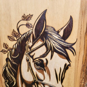 Hand Wood Burned Horse Wall Hanging. Pyrography. Western. Farm. Ranch ...