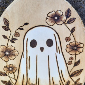 Made to Order. Hand Wood Burned Garden Ghost Wall Hanging. Pyrography ...