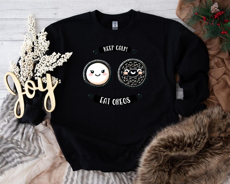 Keep Calm Eat Oreos Shirt, National Oreo Day Shirt, Kawaii Oreo T-shirt ...