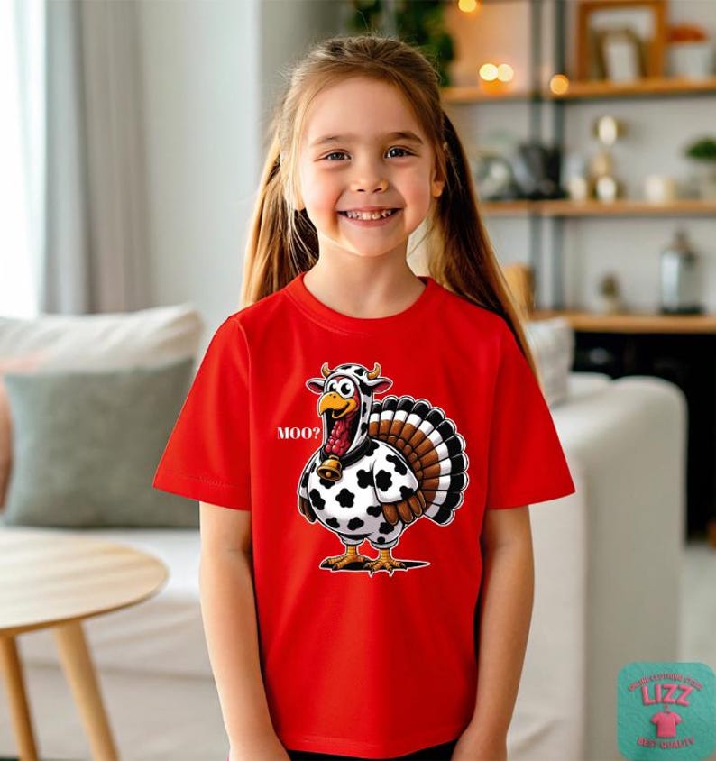 Funny Cow Turkey Thanksgiving Shirt, Moo Turkey Tee - Etsy