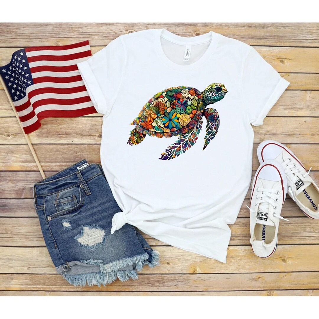 Cute Sea Turtle Shirt,ocean Turtle Shirt,marine Life Shirt,ocean Lover ...