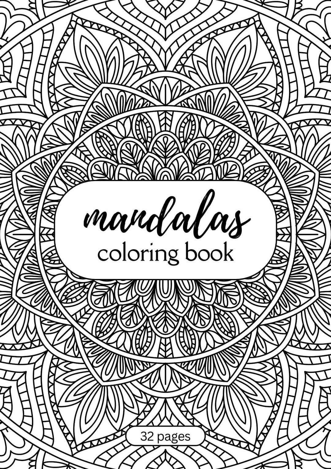 Printable Mandala Coloring Book for Adults Stress Relief – Instant ...