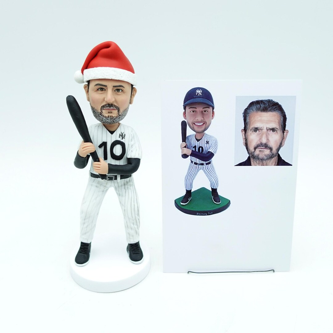 Custom Baseball Bobblehead | Personalized Clay Figurine Gift - Etsy
